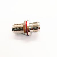 China N Female To Female Bulkhead Adapter Nickel Plated Brass With A Waterproof Sealing Ring for sale