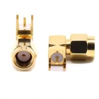 China RF Connector RPSMA-JWE Right Angel Antenna Socket PCB Reverse Polarity Connector for sale