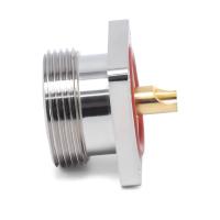 China 7/16 DIN L29 Female RF Coaxial Connector with 4-Hole Flange Mount Low PIM and Waterproof Sealing Ring for Base Station & Radar for sale