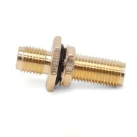 China Waterproof SMA Bulkhead RF Adapter DC-6GHz with Gold-plated Brass for High-Frequency Signal Transmission for sale