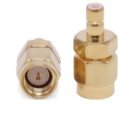 China Gold Plated Brass SMA to SMB RF Adapter with DC-6GHz Frequency Range and Low VSWR ≤1.3 for WiFi GPS Test Equipment for sale