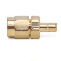 China Gold Plated Brass SMA to SMB RF Adapter with DC-6GHz Frequency Range and Low VSWR ≤1.3 for WiFi GPS Test Equipment for sale