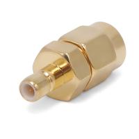 China Gold Plated Brass SMA to SMB RF Adapter with DC-6GHz Frequency Range and Low VSWR ≤1.3 for WiFi GPS Test Equipment for sale