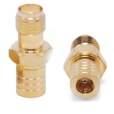 China Gold Plated Brass SMA to SMB Female to Female RF Adapter for DC-4GHz Applications for sale