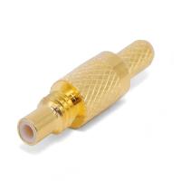 China Gold Plated Brass SSMC Connector with 50Ω Impedance and DC-6GHz Frequency Range for RF Applications for sale