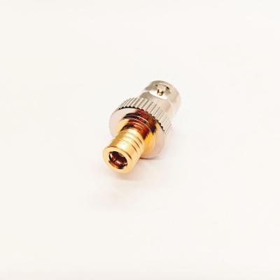 China 50Ω Impedance BNC to SMB Female Coaxial Adapter with DC-4GHz Frequency Range and Nickel-Plated Brass Body for sale
