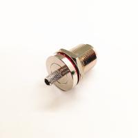 China N-C-KY-3 N Type Female Straight Bulkhead Crimp Jack RF Coaxial Connector 50Ω Gold-plated Brass IP67 Waterproof for sale