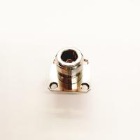 China N Female to SMA Female 4-Hole Flange Mount RF Adapter with 50Ω High-Frequency Brass Body and PTFE Insulation for sale