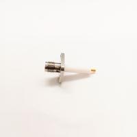 China Stainless Steel SMA Female 4-Hole Flange Mount RF Coaxial Connector with 18GHz Frequency Range for sale