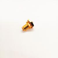 China Gold-plated Brass SMA Female Bulkhead Connector with PTFE Insulator for DC-18GHz RF Applications for sale