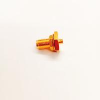 China Gold-plated Brass SMA Female Bulkhead Connector with PTFE Insulator for DC-18GHz RF Applications for sale