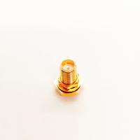 China Gold-plated Brass SMA Female Bulkhead Connector with PTFE Insulator for DC-18GHz RF Applications for sale