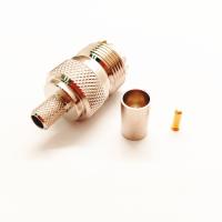 China 50Ω UHF Jack Female Connector UHF-C-K-4 For LMR240 Cable for sale