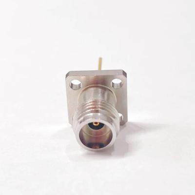 China 2.92mm (K-Type) Female RF Connector 4-Hole Flange Mount Stainless Steel DC-40GHz for sale