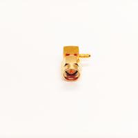 China RF Connector Gold Plated BrassSMA-C-JW-1 Right Angle For RG178 Cable for sale
