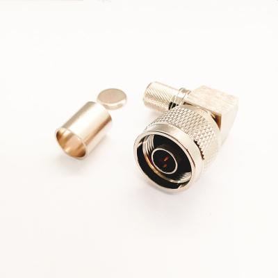China N-C-JW-7 RF Connector N Female Right Angle Nickel Plated Brass for DC-6GHz Wireless Communication for sale