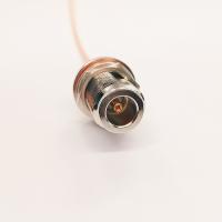 China N Female Bulkhead to SMA Male Right Angle RF Cable Assembly with RG316 Coaxial Cable and 50±2 Impedance for Antenna & Wireless Systems for sale
