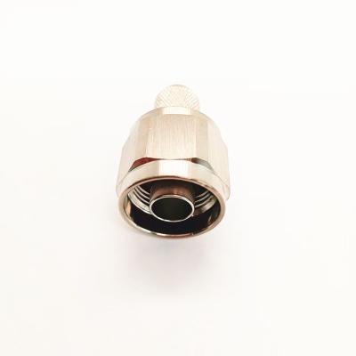 China N Type Male Crimp RF Connector Gold-plated Brass for LMR400 Coaxial Cable with DC-6GHz Frequency Range for sale