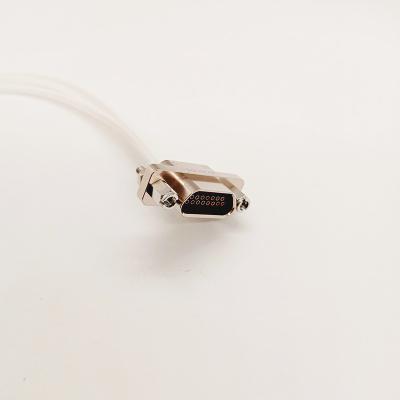 China J30J 15 Pin Metal Shell Micro-D Female Connector Pre-Wired with 15cm Cable for High-Density Applications for sale