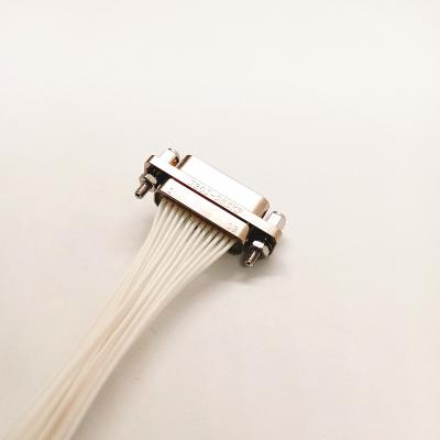 China J30J-25ZKP Metal Shell 25 Pin Micro-D Female Connector With 15cm Cable for High Shock Resistance for sale