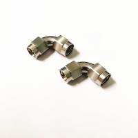 China Low VSWR SMA Male to Male Bent RF Adapter Stainless Steel DC-18GHz for High-Frequency Communication for sale