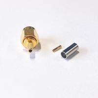 China 50 Ohm SMA Crimp Connector RF Male Connector DC-6GHz with Gold-plated Brass for RG58 LMR200 Coaxial Cable for sale