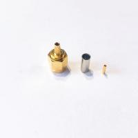 China 50 Ohm SMA Crimp Connector RF Male Connector DC-6GHz with Gold-plated Brass for RG58 LMR200 Coaxial Cable for sale