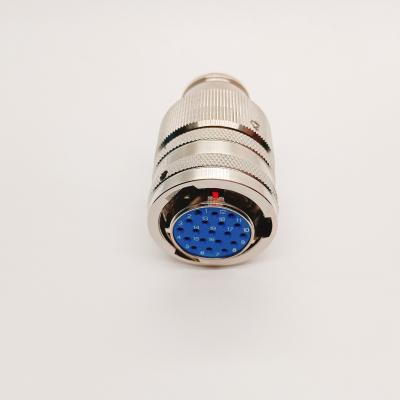China Y11 Series Circular Connector 19-Pin Plug Male Aviation Connector with IP65 Dustproof Waterproof and Gold-Plated Contacts for sale