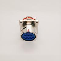 China Y17 Series 12 Pin Bayonet Circular Connector with Gold-Plated Contacts and 1500V Withstand Voltage PCB Mount Socket for sale