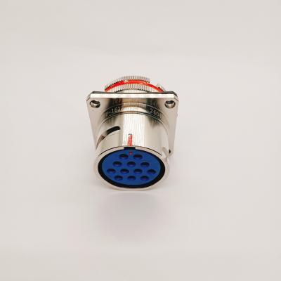 China Y17 Series 12 Pin Bayonet Circular Connector with Gold-Plated Contacts and 1500V Withstand Voltage PCB Mount Socket for sale