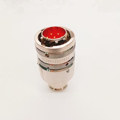 China Y11P*-1207TJ5 Straight Waterproof Bayonet 7 Pin Male Plug Aviation Connector for sale
