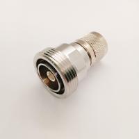 China RF Adapter N Male to DIN L29 7/16 Female Nickel Plated Brass DC-6GHz with Low VSWR ≤1.25 for 5G Base Stations for sale