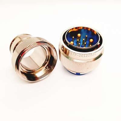 China Y17 Series 12 Pin Aluminum Alloy Shell Circular Connector Aviation Male Plug with 1500V Withstand Voltage for sale