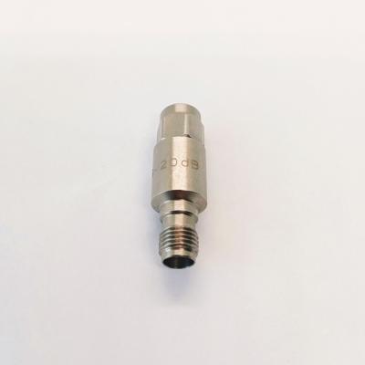 China DC-6GHz RF Attenuator 2W Stainless Steel 20dB SMA Male To Female Attenuator for sale
