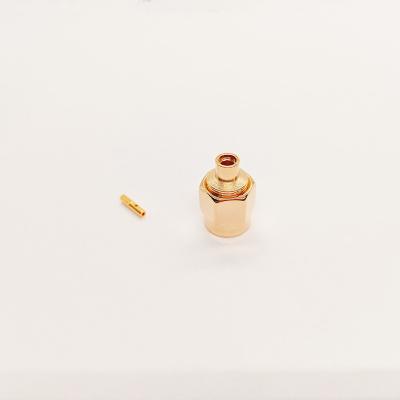 China 50 Ohm RF Coaxial Connector RPSMA-JB2 Reverse Polarity SMA Straight Plug Solder Connector For RG405 / 086 Semi-Rigid Cable for sale