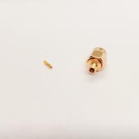 China 50 Ohm RF Coaxial Connector RPSMA-JB2 Reverse Polarity SMA Straight Plug Solder Connector For RG405 / 086 Semi-Rigid Cable for sale