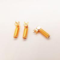 China Gold-plated brass SMA Female Right Angle PCB Connector DC-6GHz RF Coaxial Connector SMA-KYWE for sale