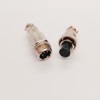 China Aviation Connector GX12-2-3-4-5-6-7 Pin Connector Snap On Threaded Locking Type GX12-6P for sale