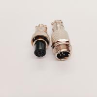 China Aviation Connector GX12-2-3-4-5-6-7 Pin Connector Snap On Threaded Locking Type GX12-6P for sale