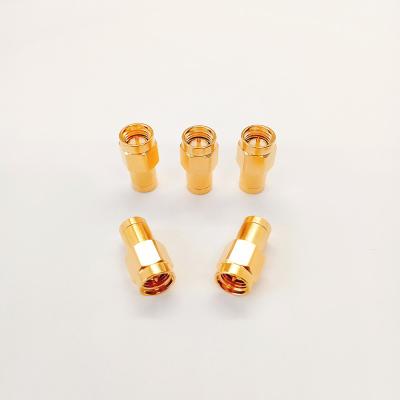 China 2W Brass Gold‑Plated RF Load SMA Male Dummy Terminator DC‑18GHz for sale