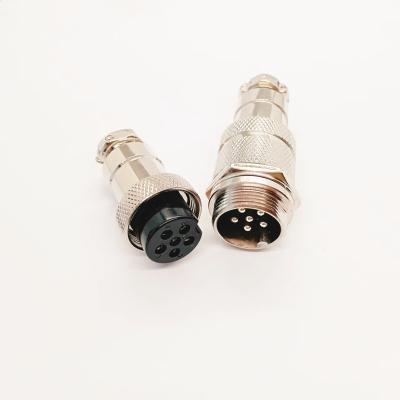 China Aviation Plug Connector GX20 Series M19 Threaded Wire-welding Type 6 Pin Connector GX20-6P for sale