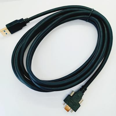 China Industrial Camera Data Cable USB 3.0 Gold Plated Interface To Type C Transmission Cable With Fixing Screws for sale