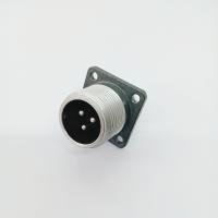 China Circular Aviation Connector P Series 3 Pin Thread Locking Square Flange Panel Mount Male Receptacle P20J3A for sale