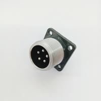 China P20J9A 5 Pin Circular Aviation Male Plug with Threaded Welding and 1500V Withstand Voltage for sale