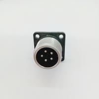 China P20J9A 5 Pin Circular Aviation Male Plug with Threaded Welding and 1500V Withstand Voltage for sale