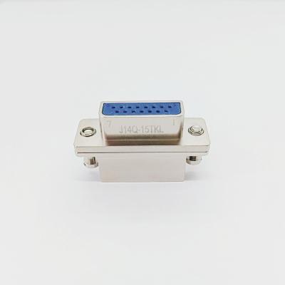 China Micro Rectangular Connector J14Q‑15TKL 15 Pin Plug Socket Contacts Cable Type Solder Termination Screw Locking Type Connector for sale