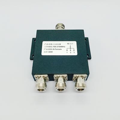China 3 Way RF Power Divider 700-3700MHz 50W N-Female RF Power Splitter for DAS Signal Coverage for sale