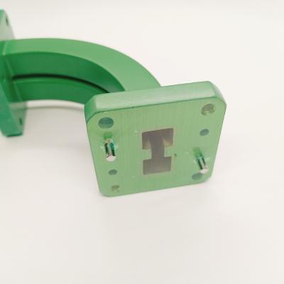 China Aluminum Alloy Double Ridge Waveguide Bend with 50 OHM Impedance and 1.15MAX VSWR for Microwave Applications for sale