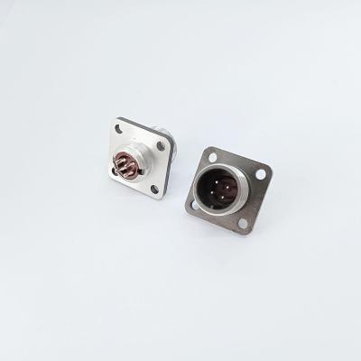China Circular Aviation Plug Connector 2PM14J4Z2 4 Pin Flange Panel Mount Male Connector for sale