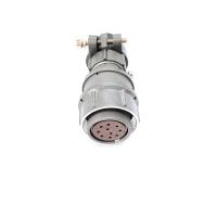 China RU STD 2PM Circular Connector 2PM22K10QB2 10 Pin Female Cable Plug Thread Lock Solder Type for sale